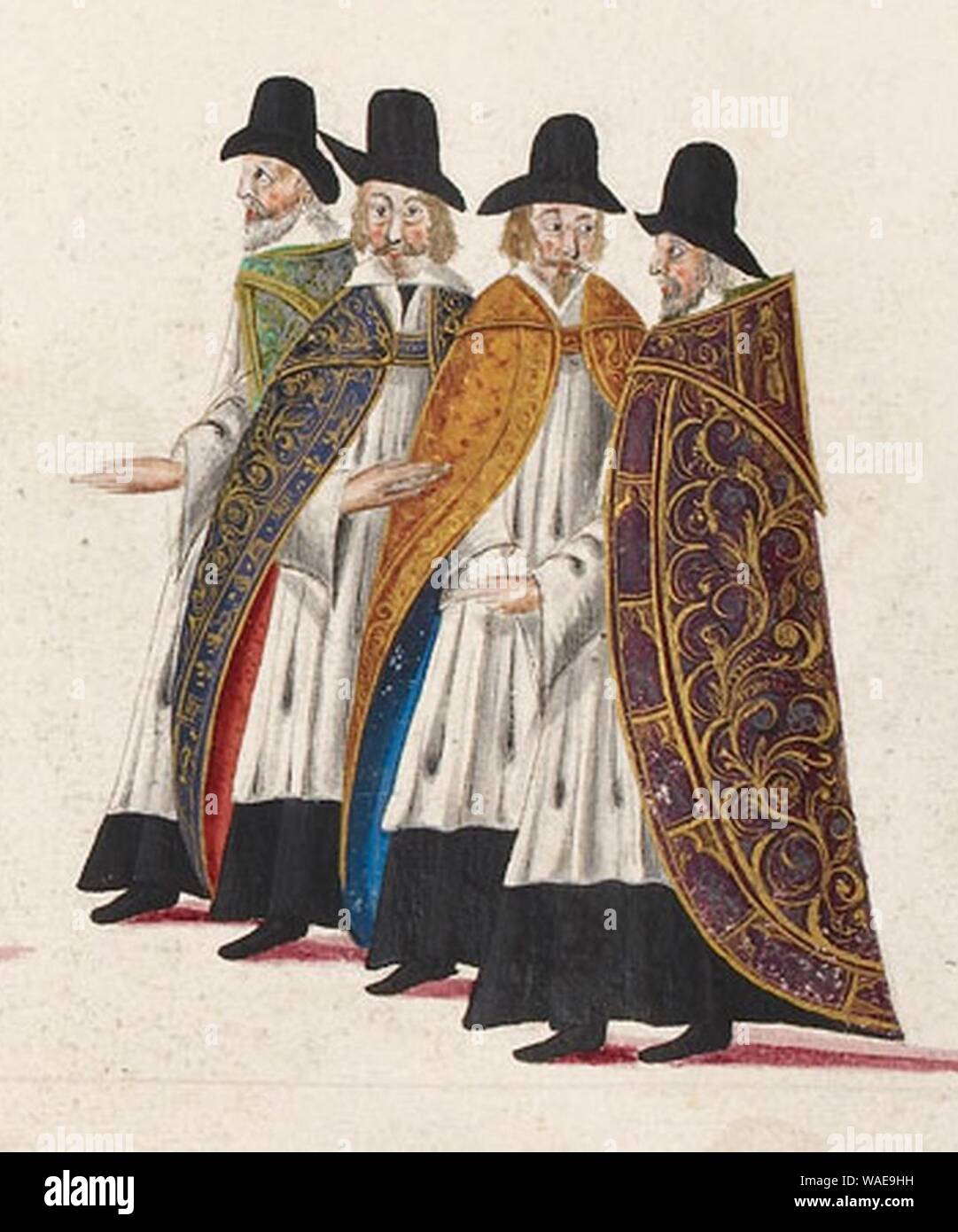 Drawing of the funeral procession of Elizabeth I of England (add 35324 ...