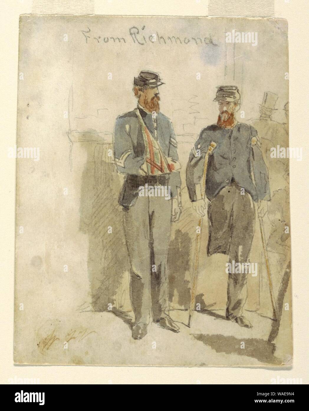 Two wounded soldiers hi-res stock photography and images - Alamy