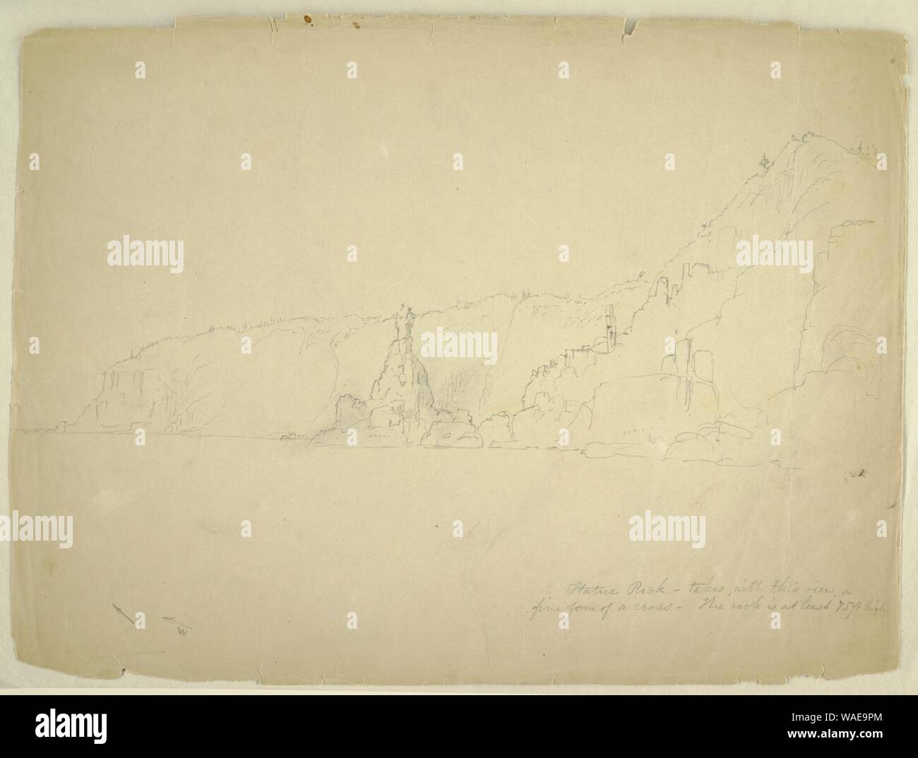 Drawing, ‘Statue Rock‘, September 1851 Stock Photo - Alamy