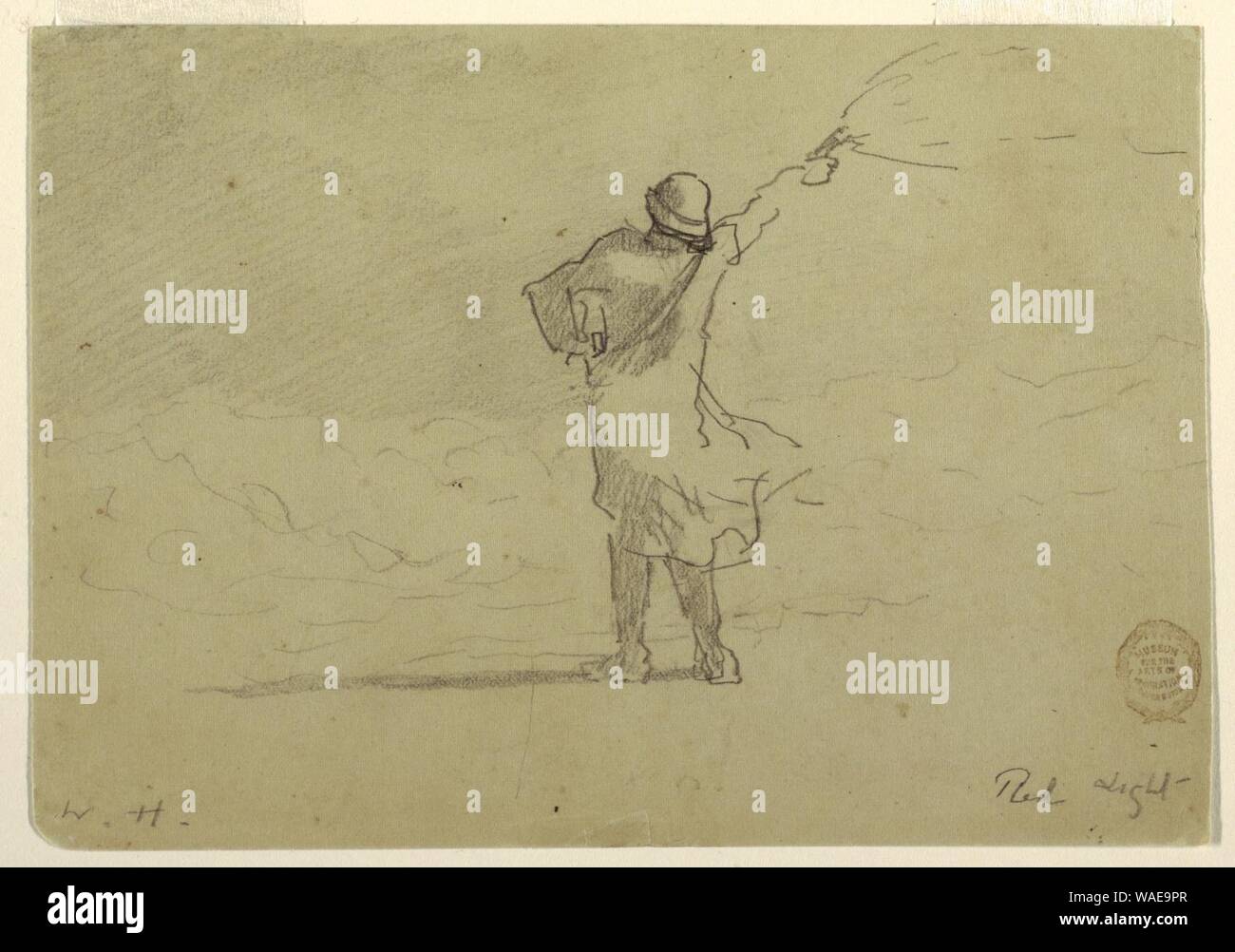 Drawing, ‘Red Light‘, probably 1883 Stock Photo - Alamy