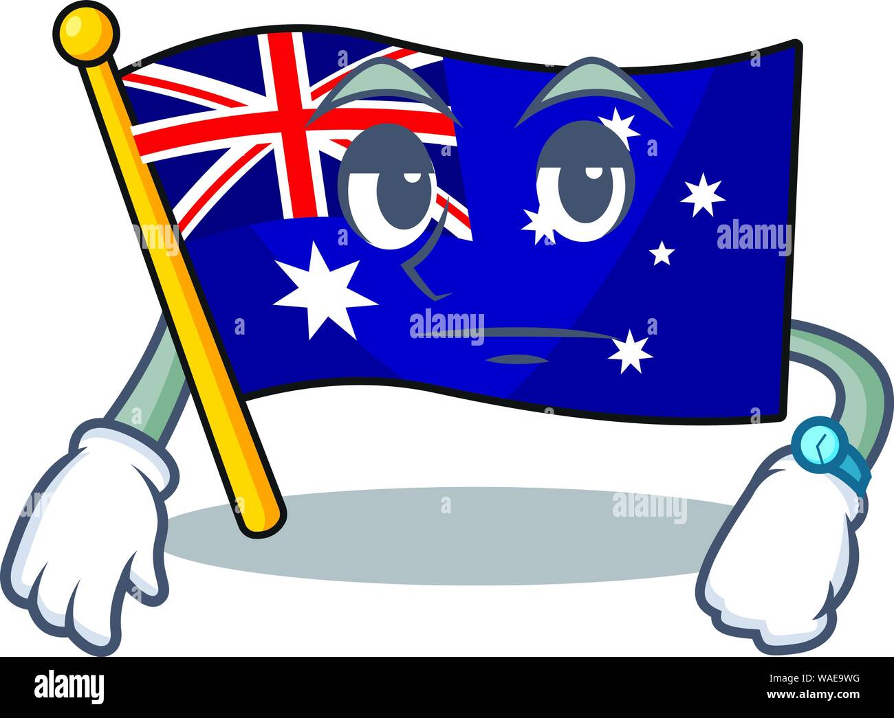 Waiting flag australia isolated in the mascot Stock Vector Image & Art ...