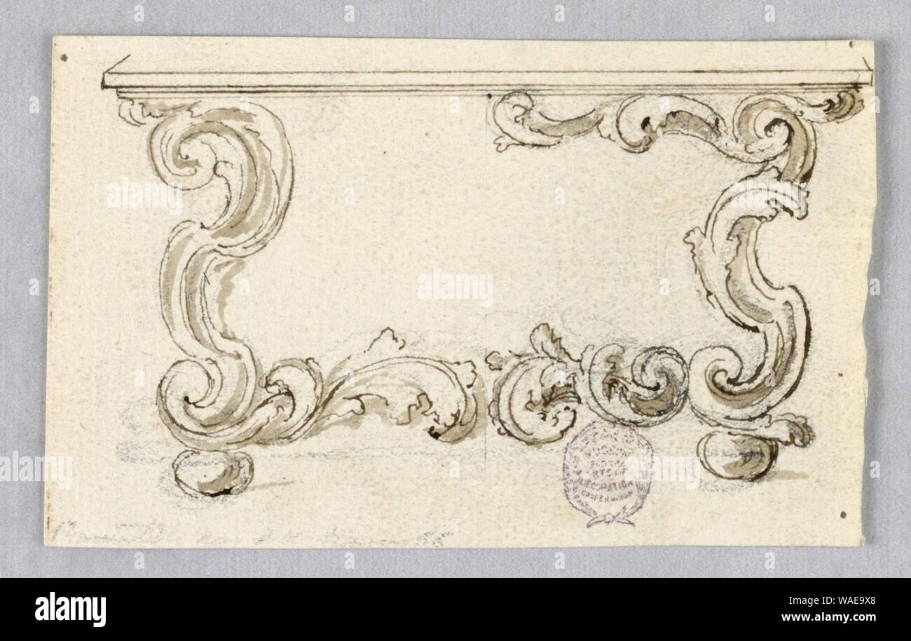 Drawing, A Console Table with Alternative Suggestions, 1675–1700 Stock ...
