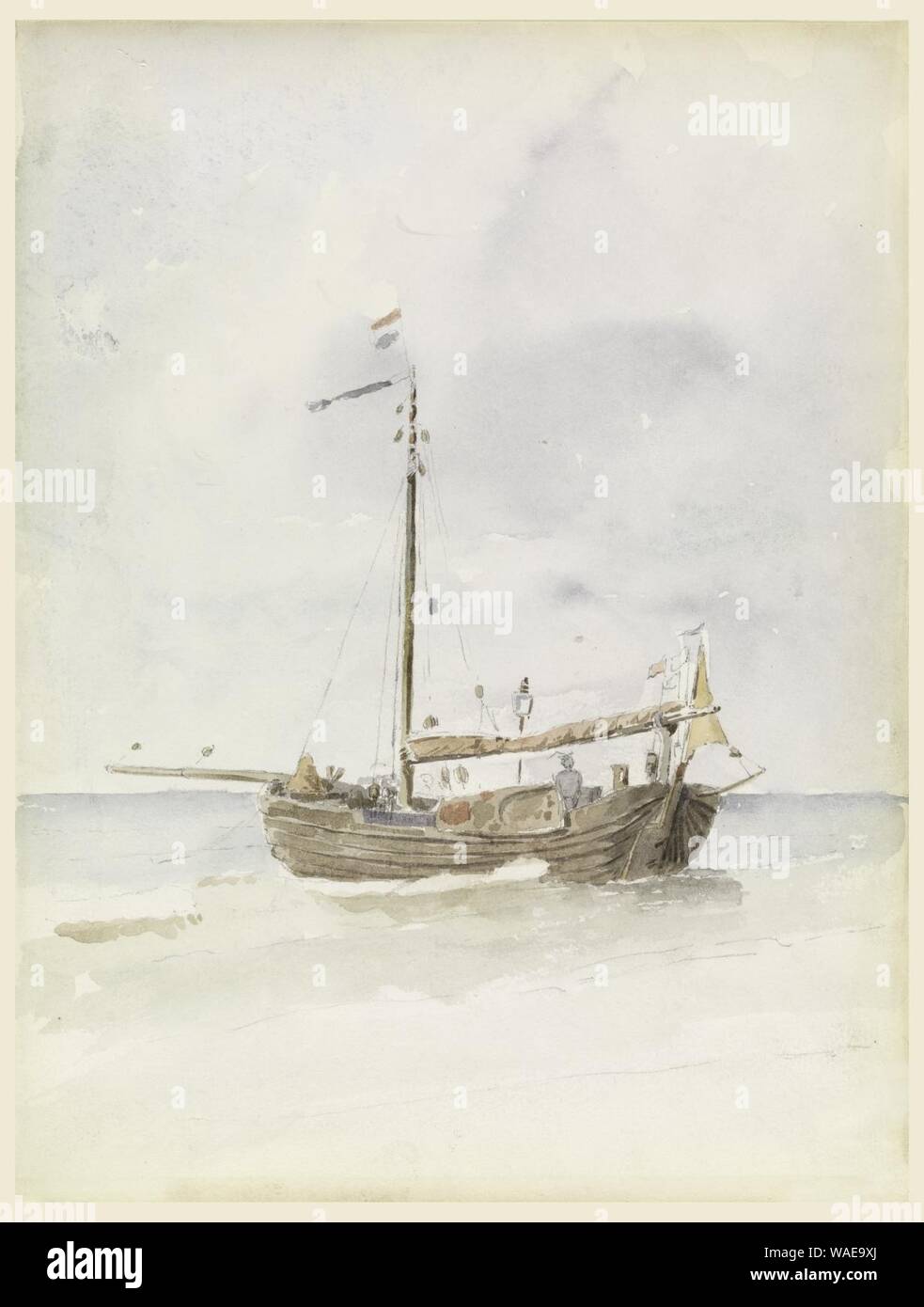 Drawing, A Dutch Barge, August 20, 1887 Stock Photo - Alamy
