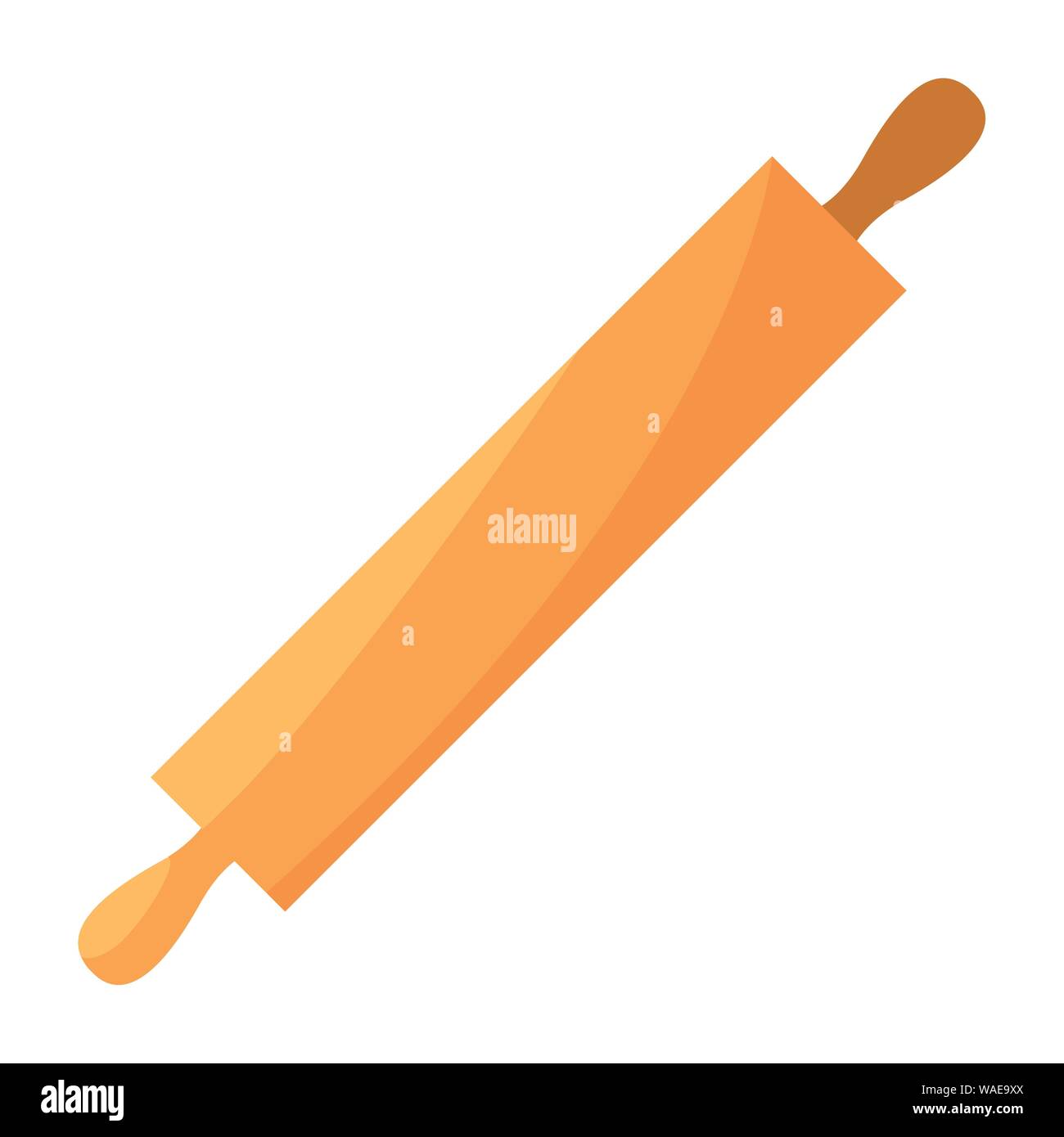 rolling pin cooking icon on white background vector illustration Stock ...