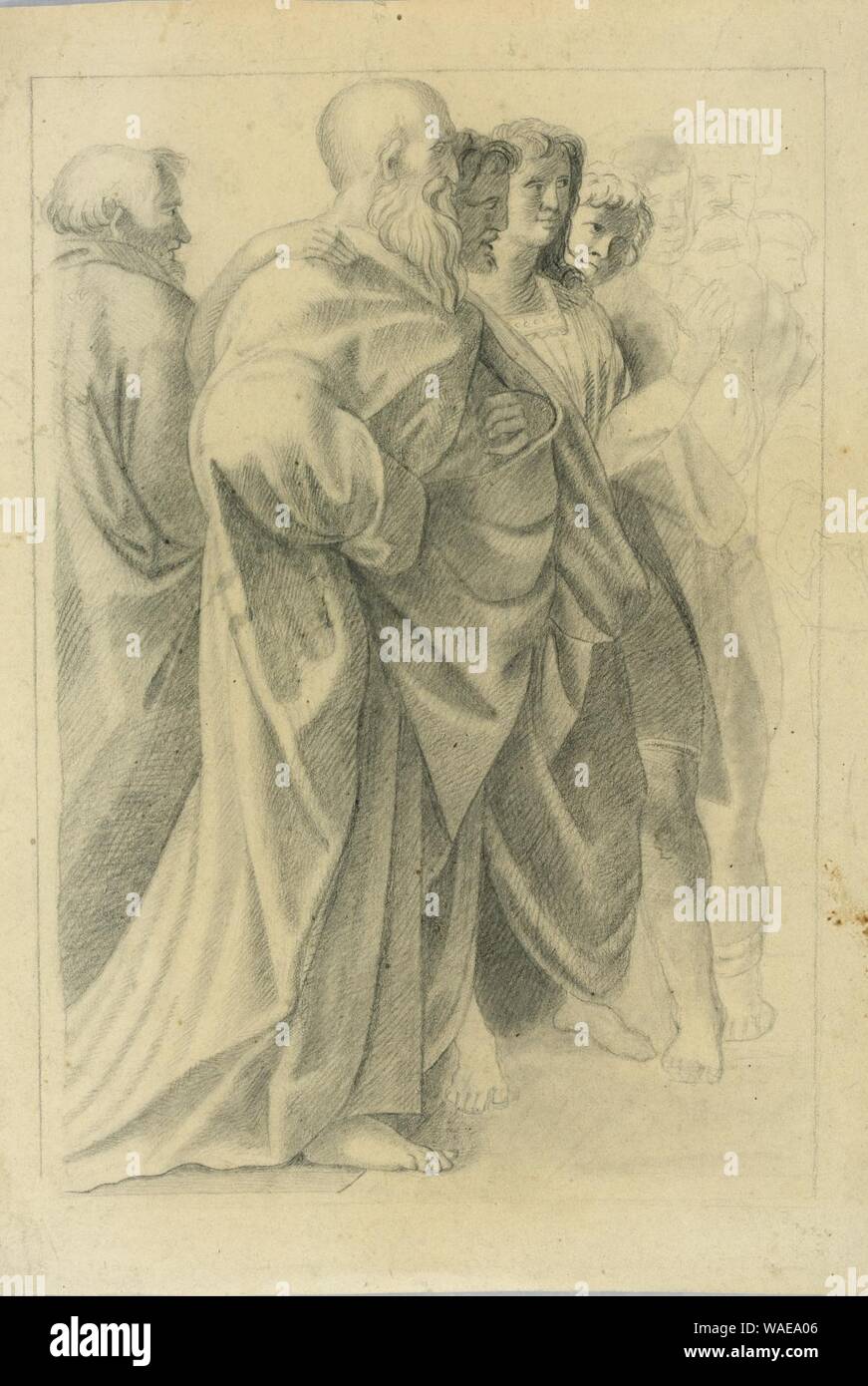 Drawing, A Group of Men in Robes, 17th–19th century Stock Photo - Alamy