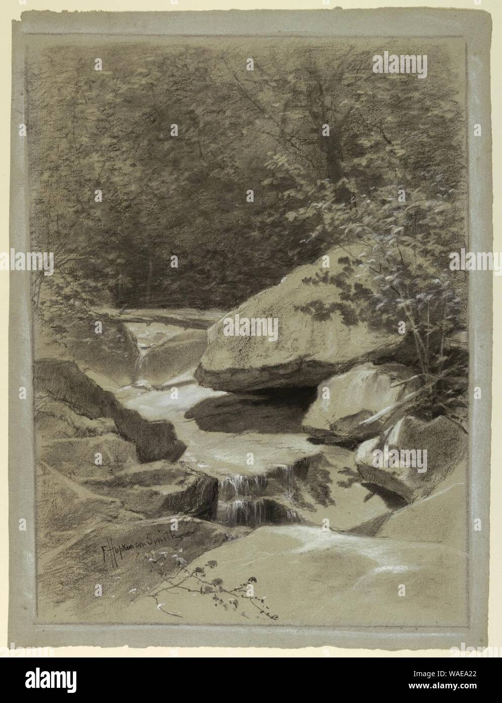 Drawing, A Mountain Stream, 1875–80 Stock Photo - Alamy