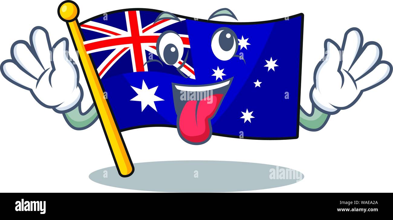 Crazy flag australia isolated in the mascot Stock Vector Image & Art ...