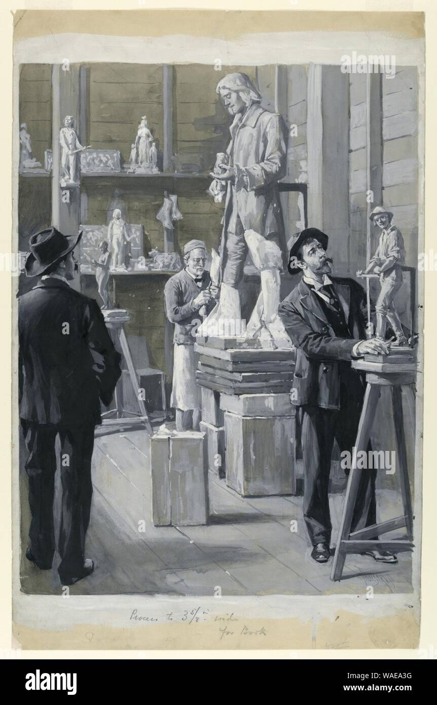 Drawing, A Sculptor's Studio, ca. 1892 Stock Photo - Alamy