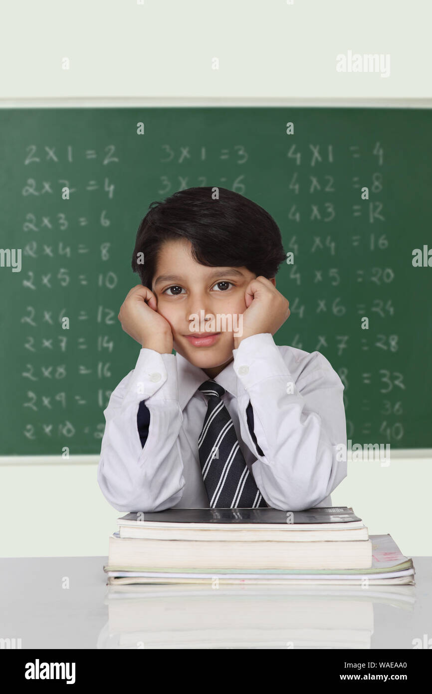Indian school boy in classroom hi-res stock photography and images - Alamy