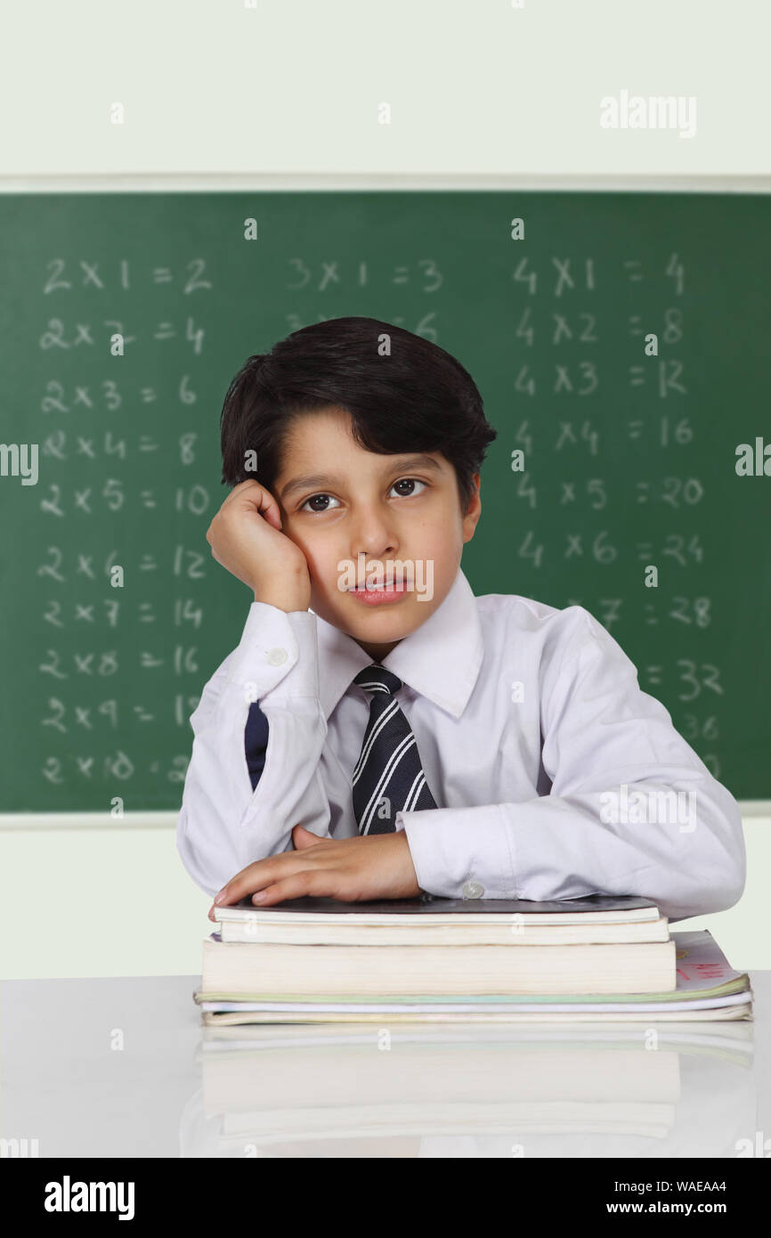 Indian school boy in classroom hi-res stock photography and images - Alamy