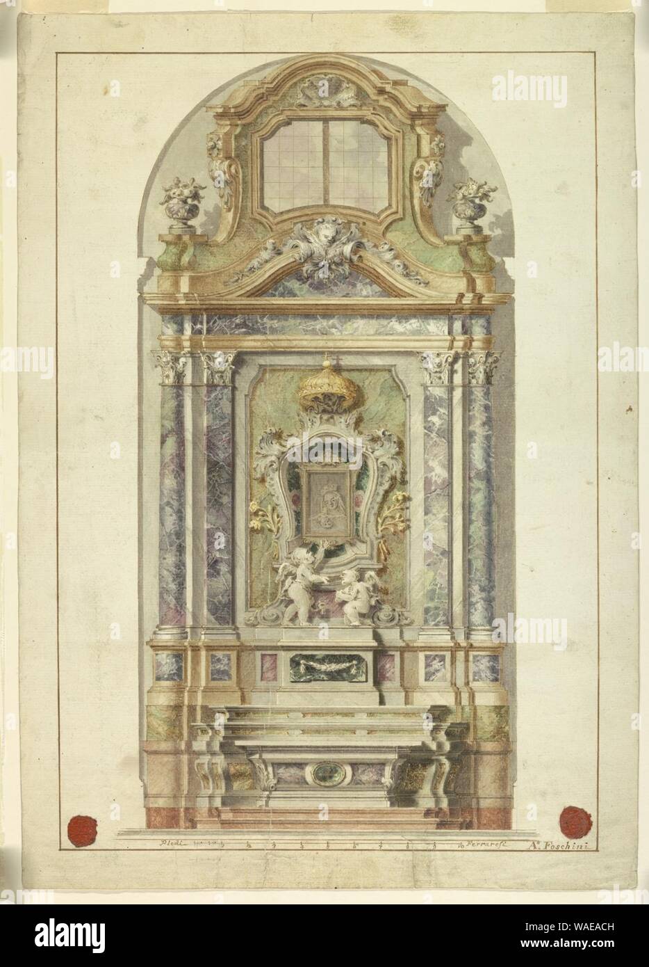 Drawing, Altar, ca. 1770 Stock Photo - Alamy