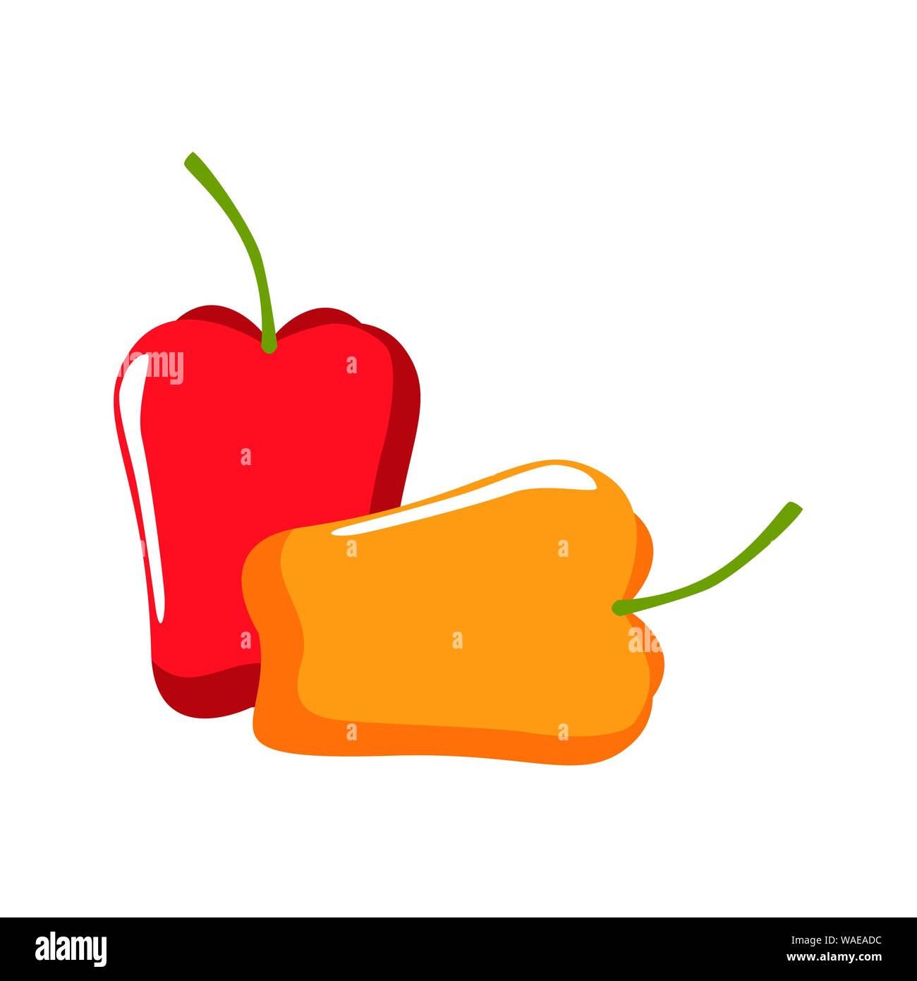 bell peppers cooking icon on white background vector illustration Stock ...