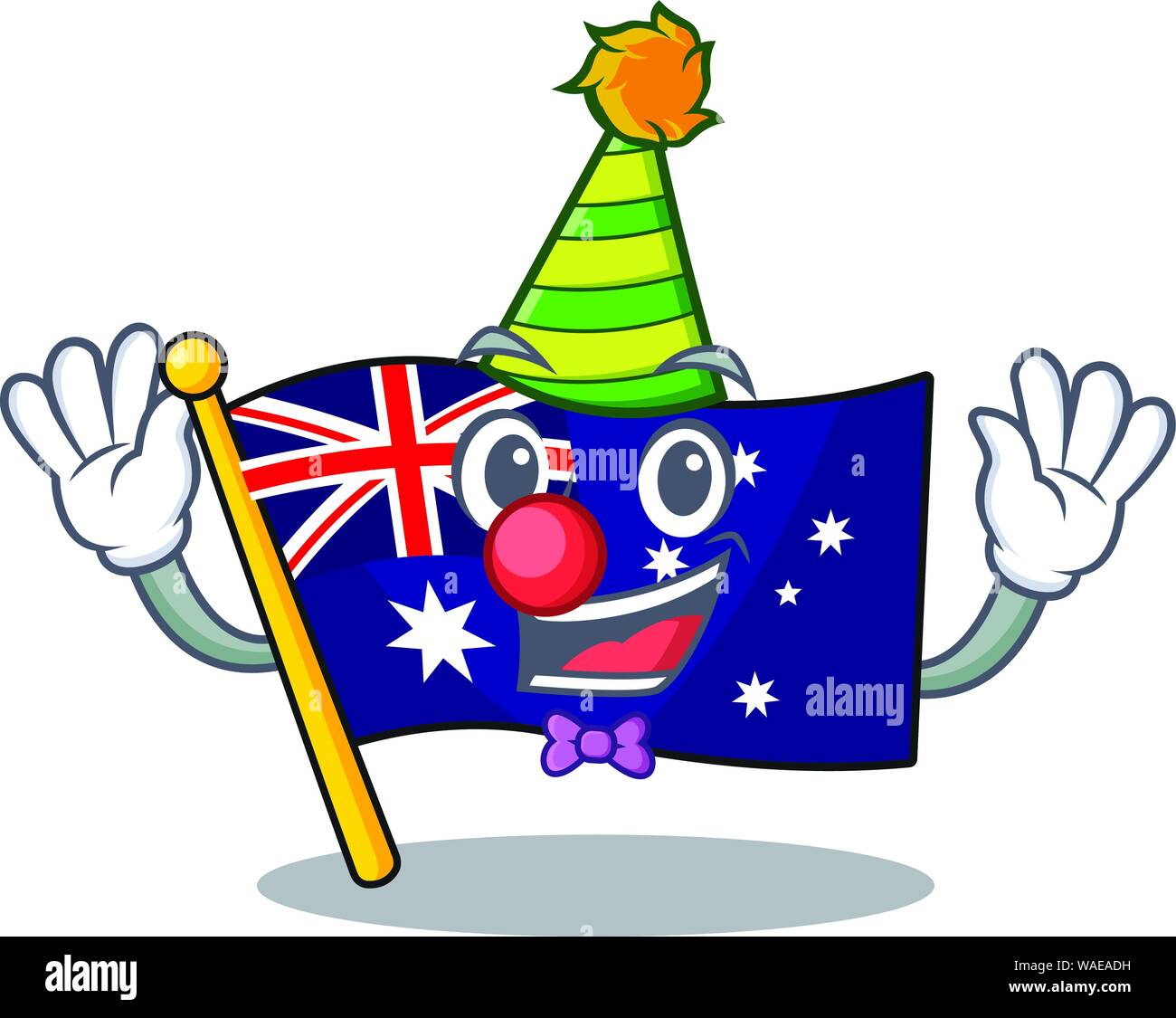 Clown flag australia isolated in the mascot Stock Vector Image & Art ...