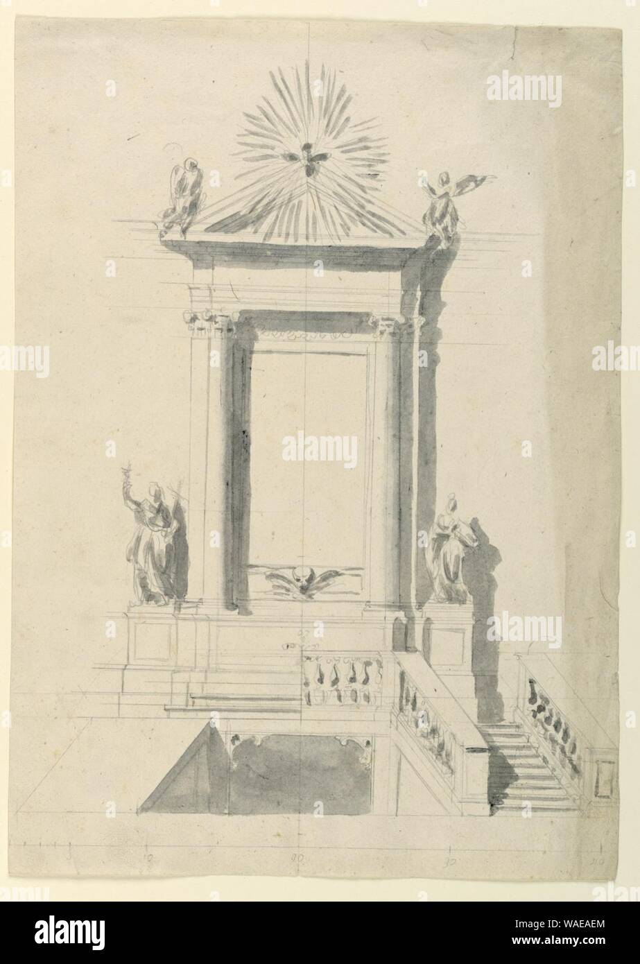Drawing, An Altar Over a Crypt, 1775 Stock Photo - Alamy