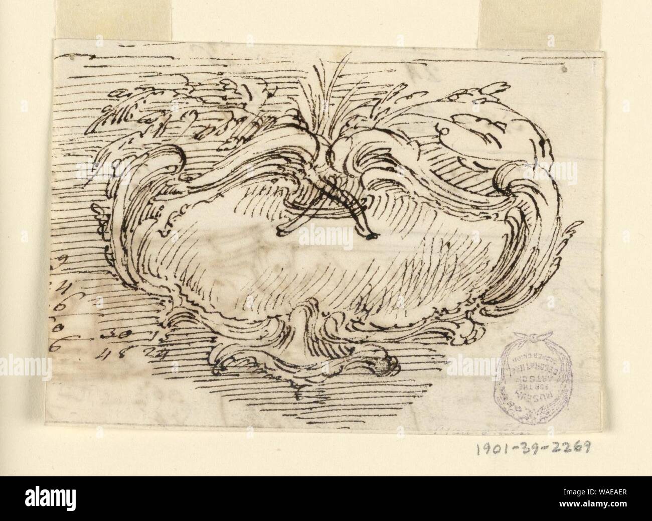 Drawing, An escutcheon, 1740–1800 Stock Photo - Alamy