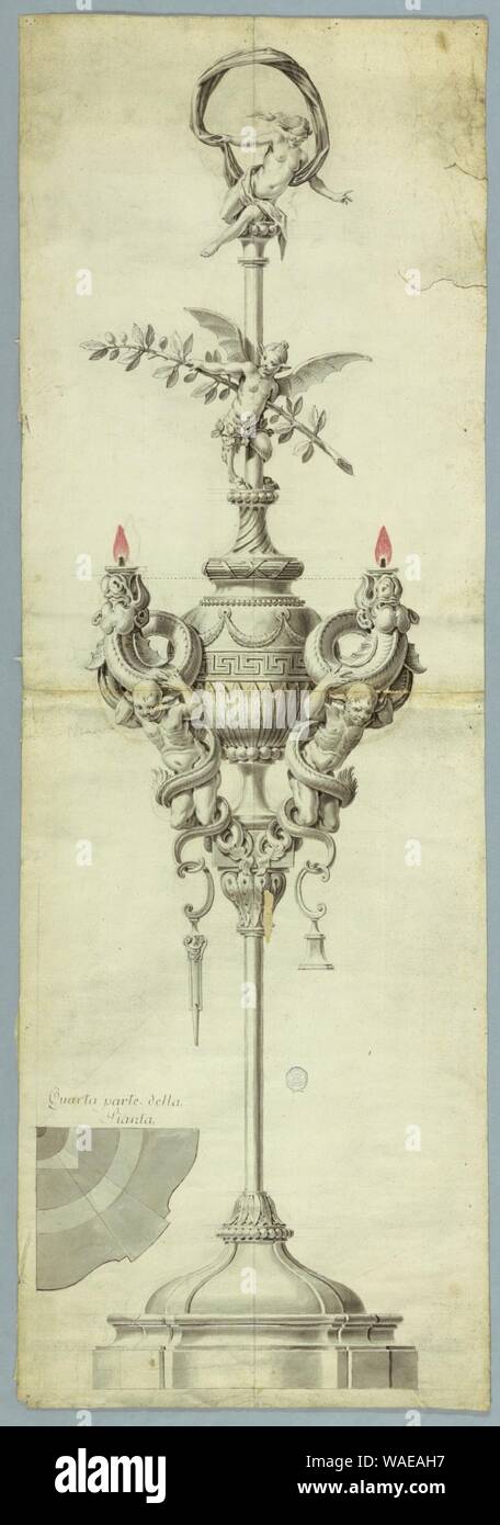 Drawing, An Oil Burning Lamp, 1775–1880 Stock Photo - Alamy