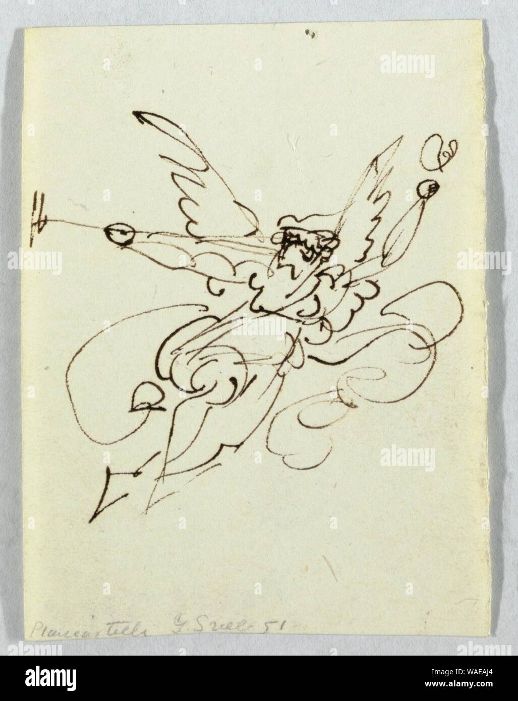 Drawing, Angel, ca. 1800 Stock Photo - Alamy