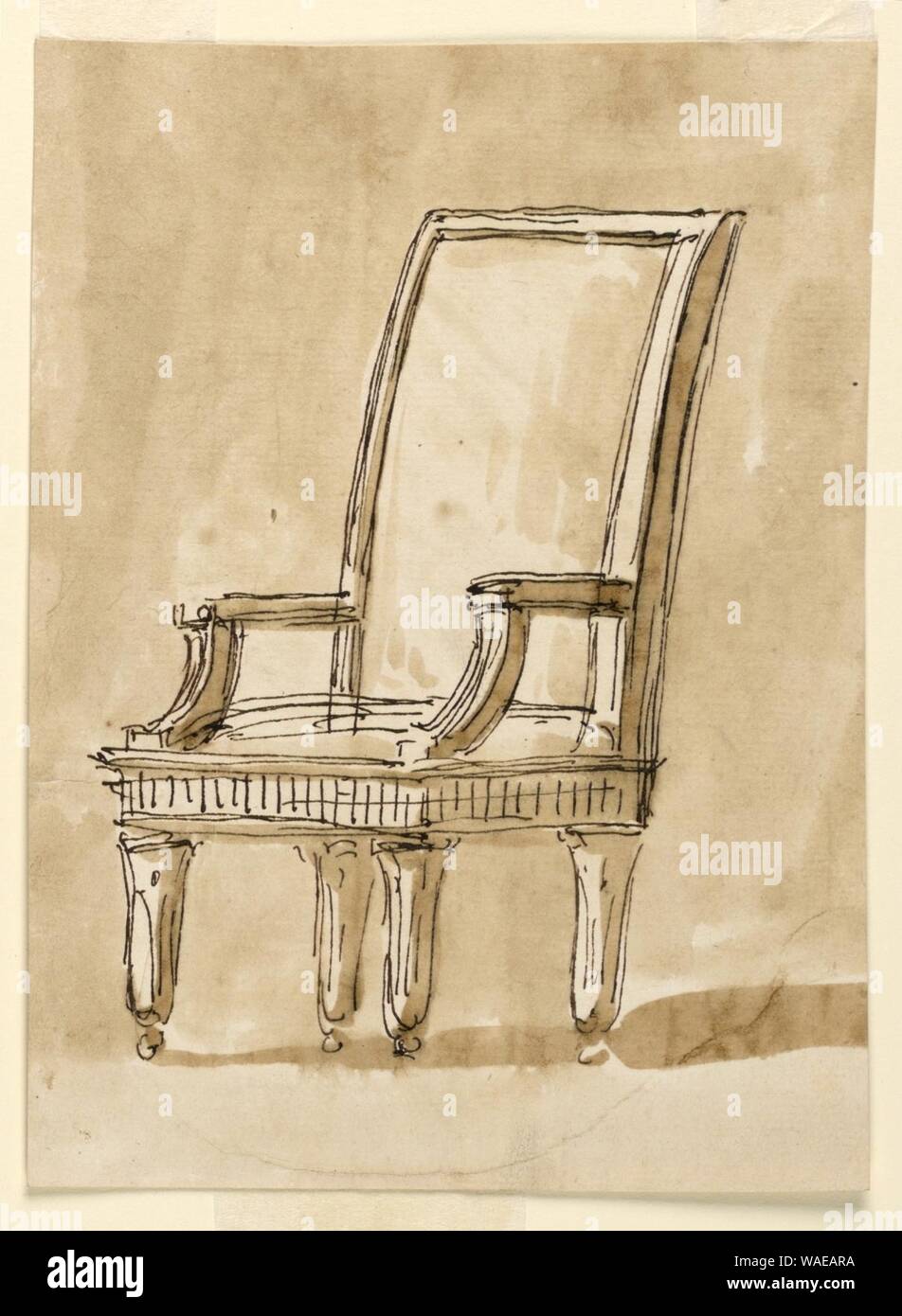 Drawing, Armchair, 1780–90 Stock Photo - Alamy