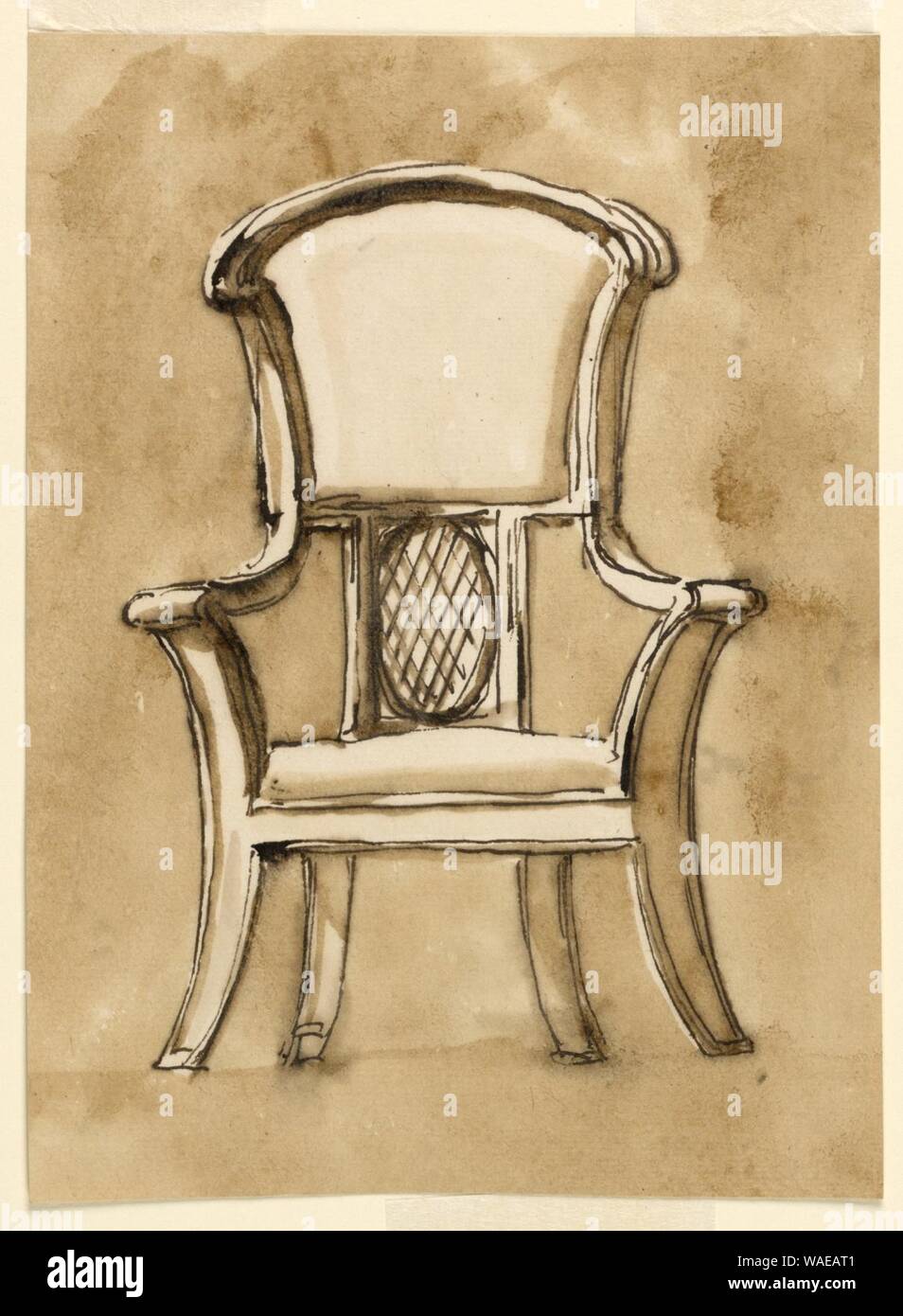 Drawing, Armchair, 1780–90 Stock Photo - Alamy