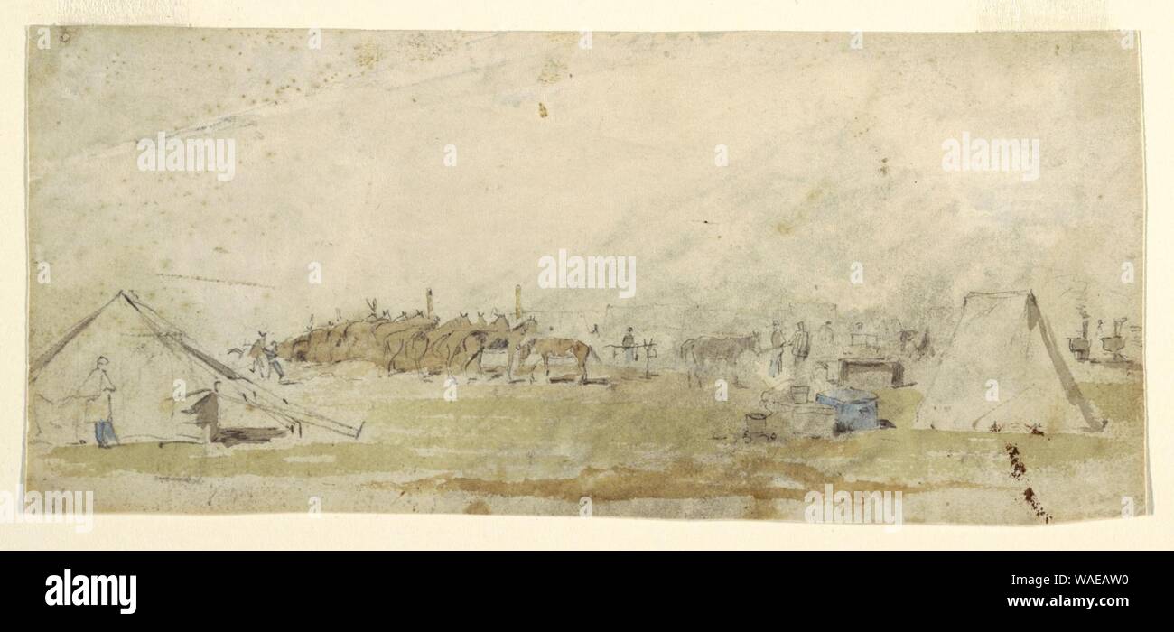 Drawing, Army Encampment, 1862 Stock Photo - Alamy