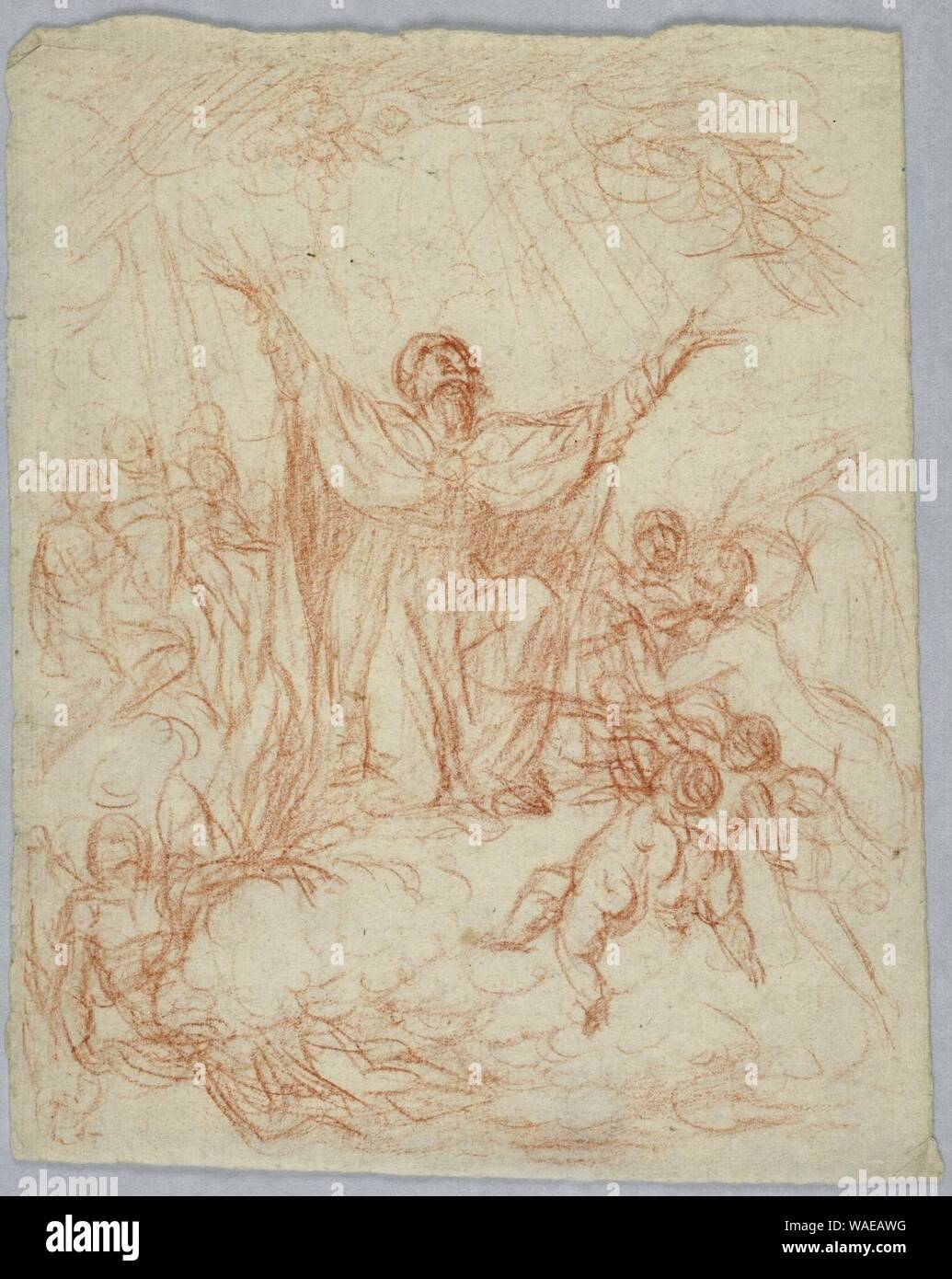 Drawing, Ascension of the Virgin, ca. 1800 Stock Photo - Alamy