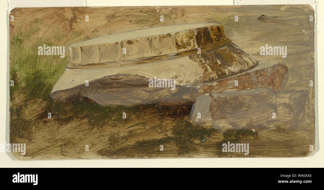 Drawing, Athens, fallen capitol of the Parthenon, 1869 Stock Photo - Alamy