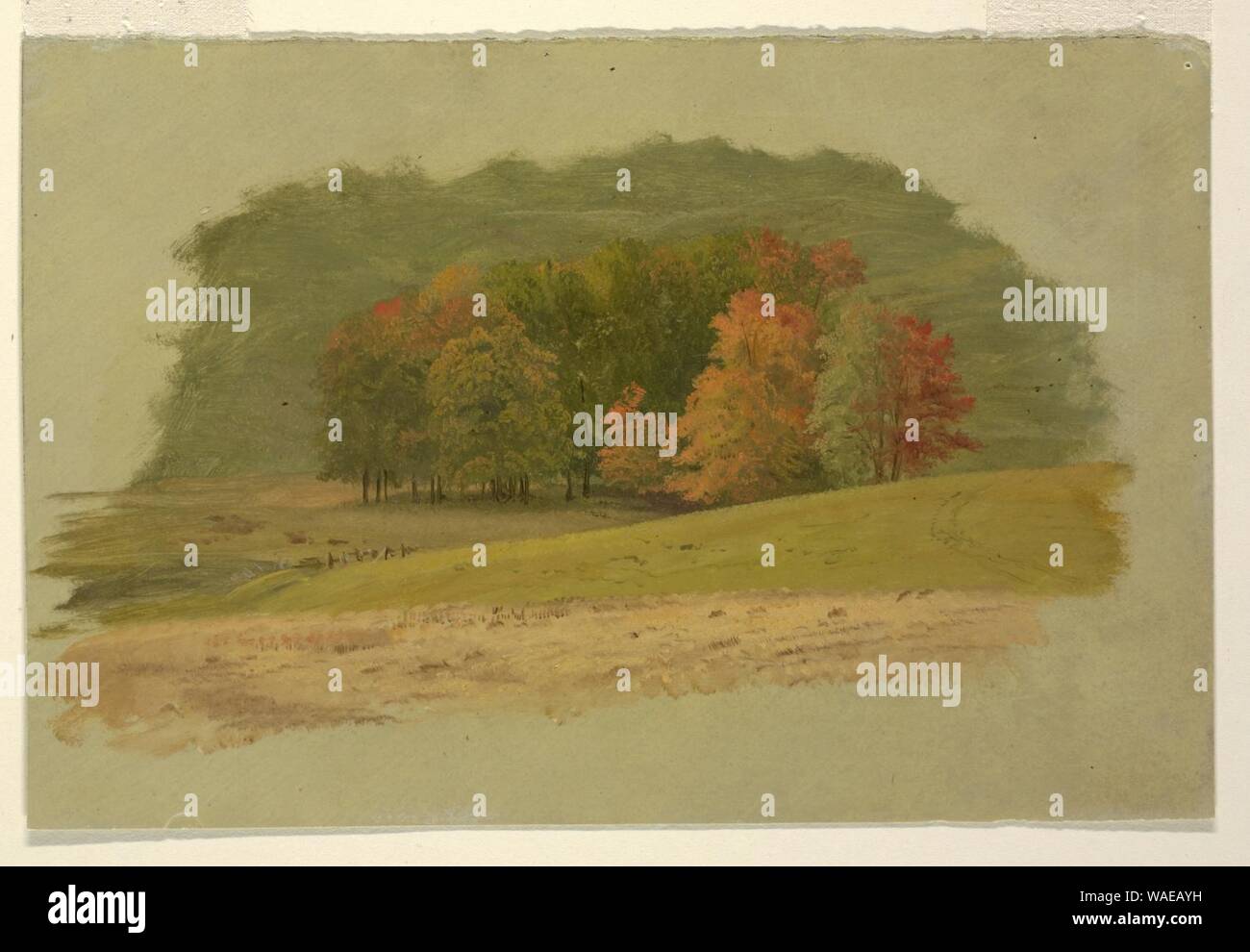 Drawing, Autumn Landscape, 1860–70 Stock Photo - Alamy