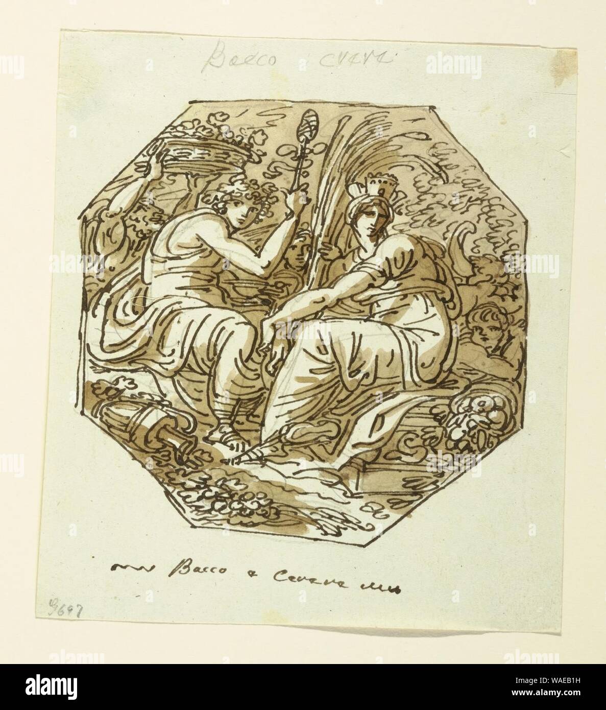 Drawing, Bacchus and Ceres, 1800–1825 Stock Photo - Alamy