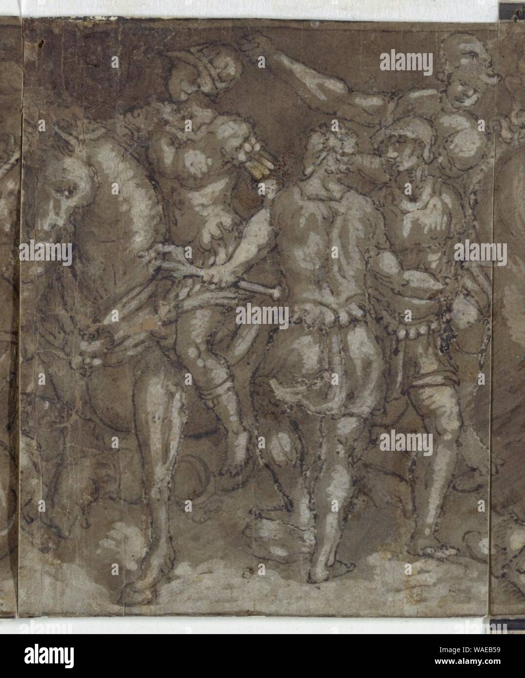 Drawing, Battle scene Stock Photo - Alamy