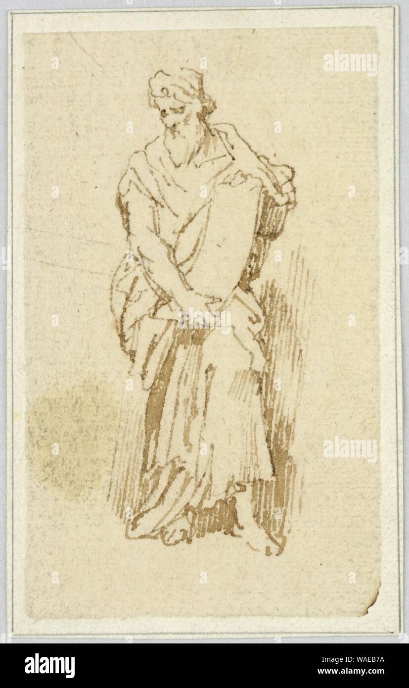 Drawing, Bearded Man with Scroll, 16th–19th century Stock Photo - Alamy