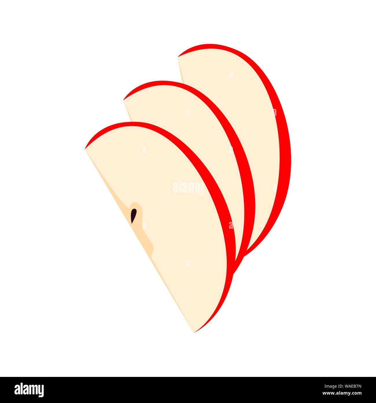 apple cut cooking icon on white background vector illustration Stock ...