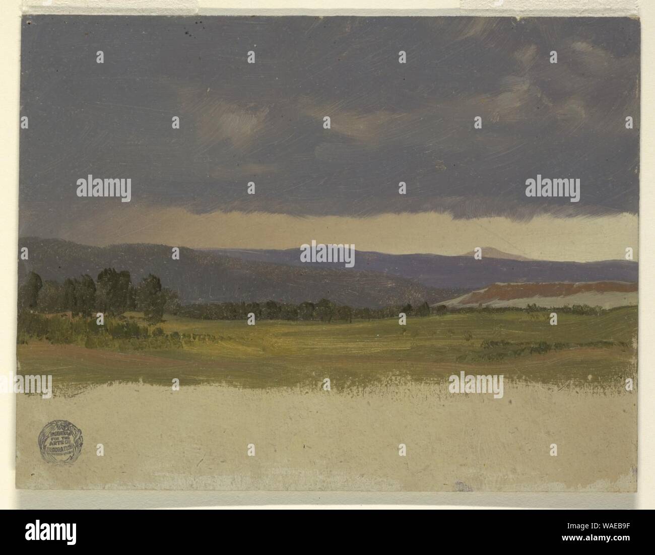 Drawing, Blue Hill under Low Clouds, 1869–70 Stock Photo - Alamy