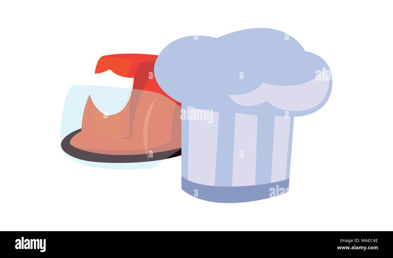 happy labor day - firefighter and chef helmet tool vector illustration ...