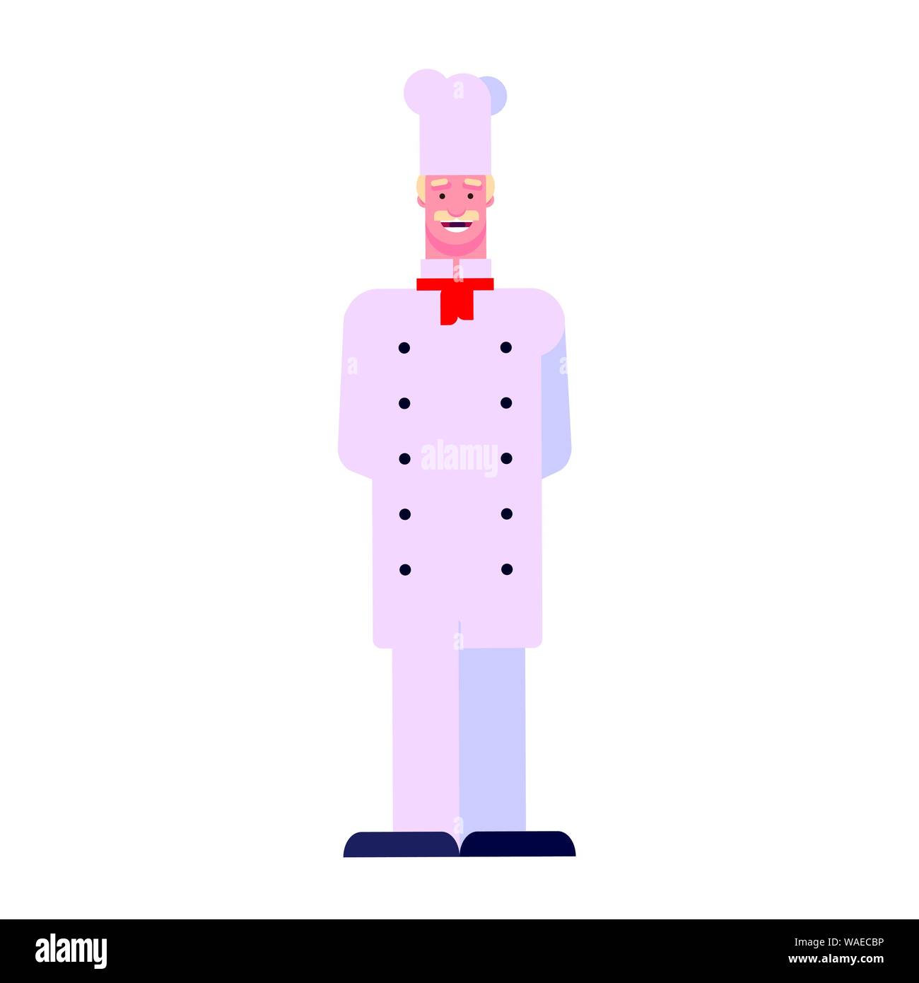happy labor day - chef employee white background vector illustration ...