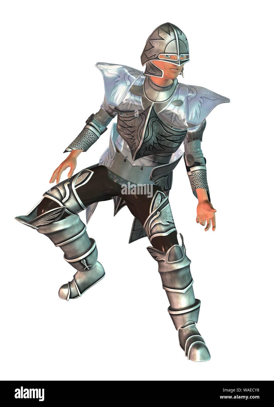 Cartoon Knight In Shining Armor