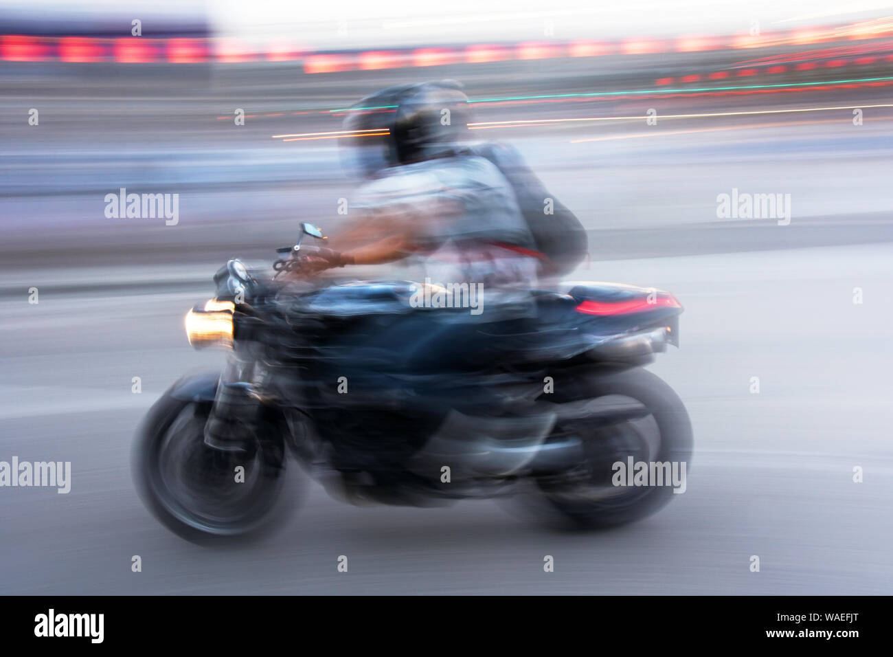 Motorcycle with rider hi-res stock photography and images - Alamy
