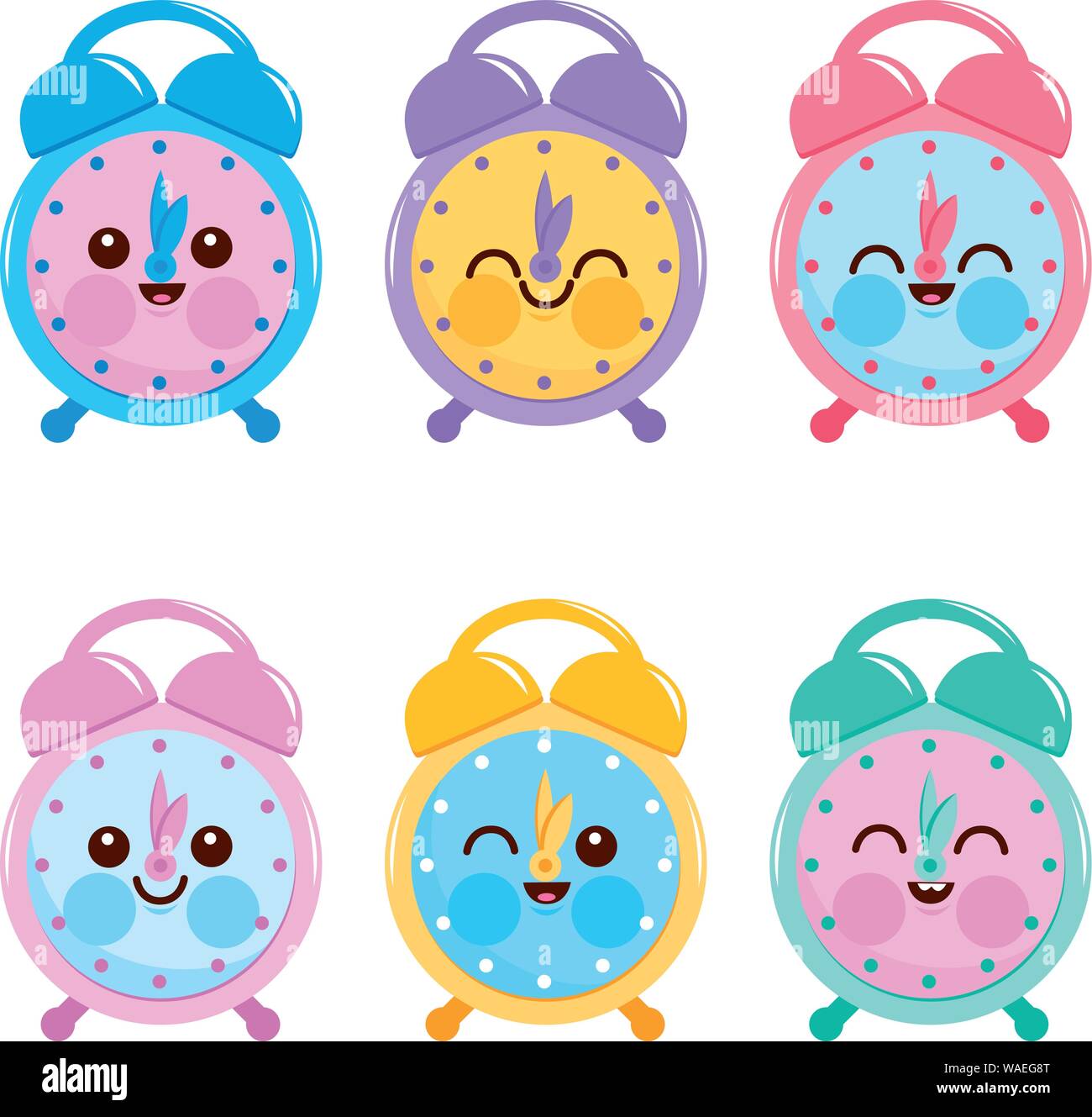 Cartoon clock time alarm Stock Vector Images - Alamy