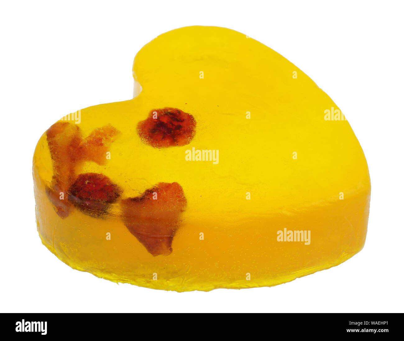 Heart-shaped soap made from liquid amber and whole Baltic sea amber ...