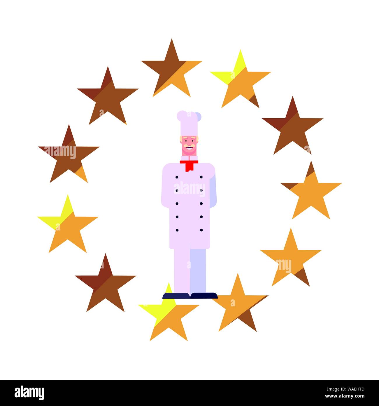 happy labor day - chef golden stars framevector illustration Stock ...