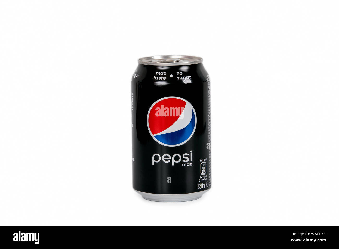 330ml No sugar Pepsi can Isolated On White Background Stock Photo - Alamy