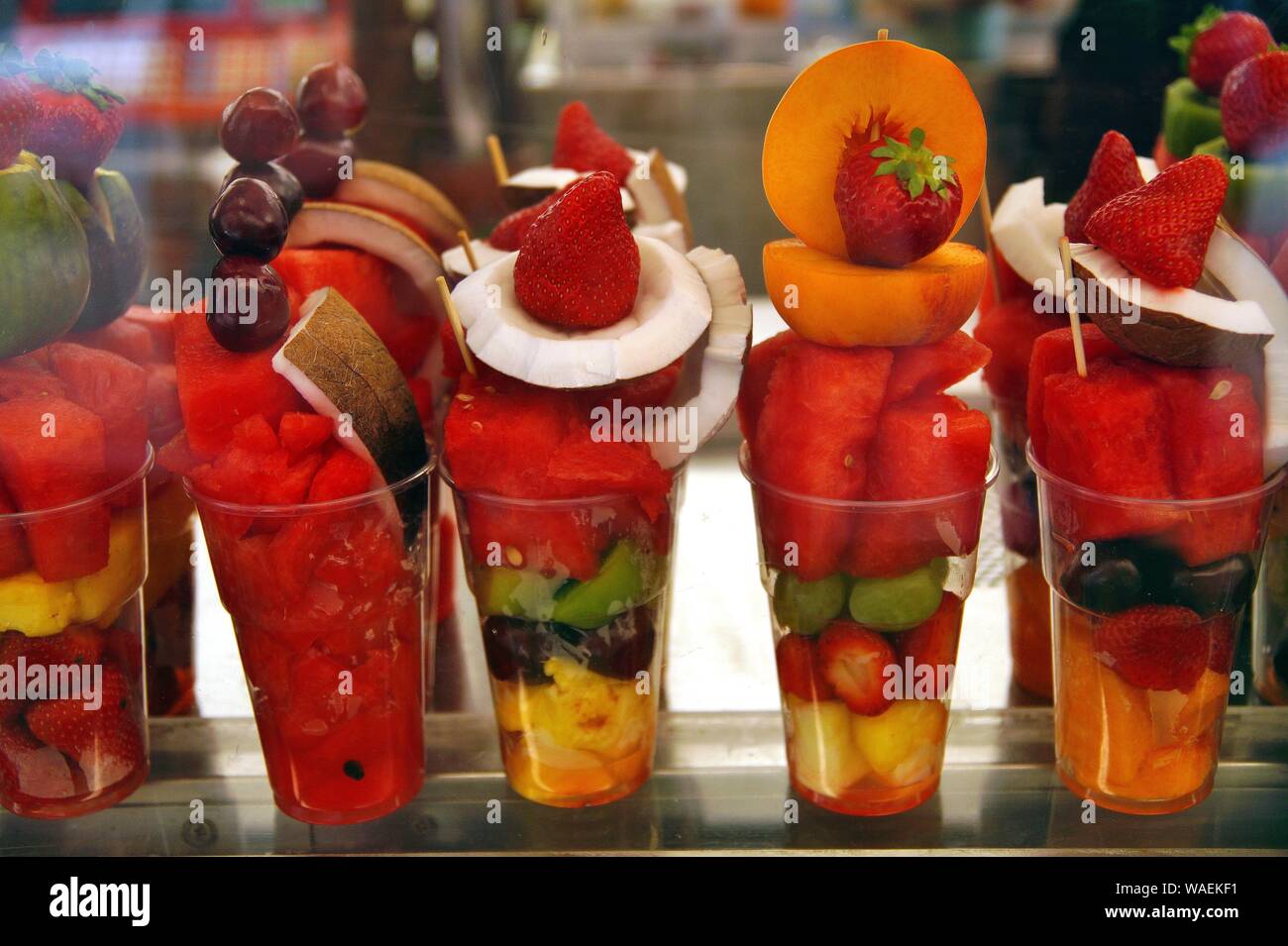 Plastic cup fruit salad fruits hi-res stock photography and images - Alamy