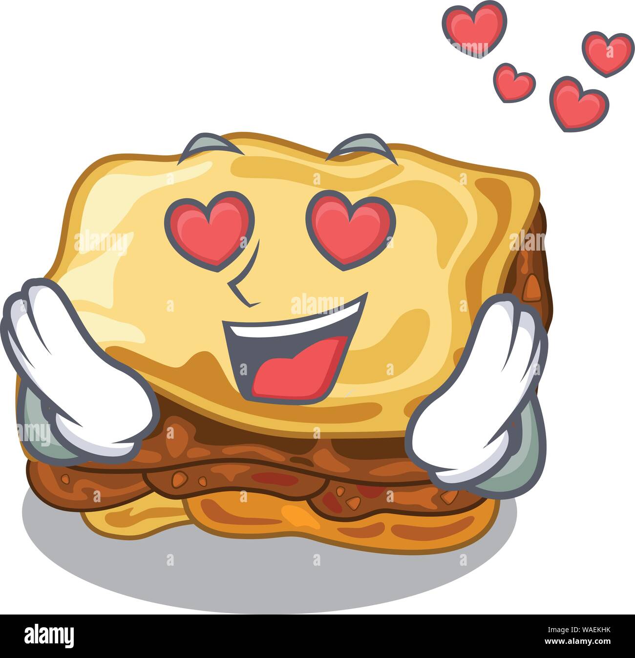 Moussaka with minced meat Stock Vector Images - Alamy
