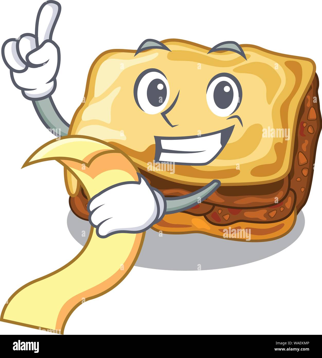 Moussaka with minced meat Stock Vector Images - Alamy