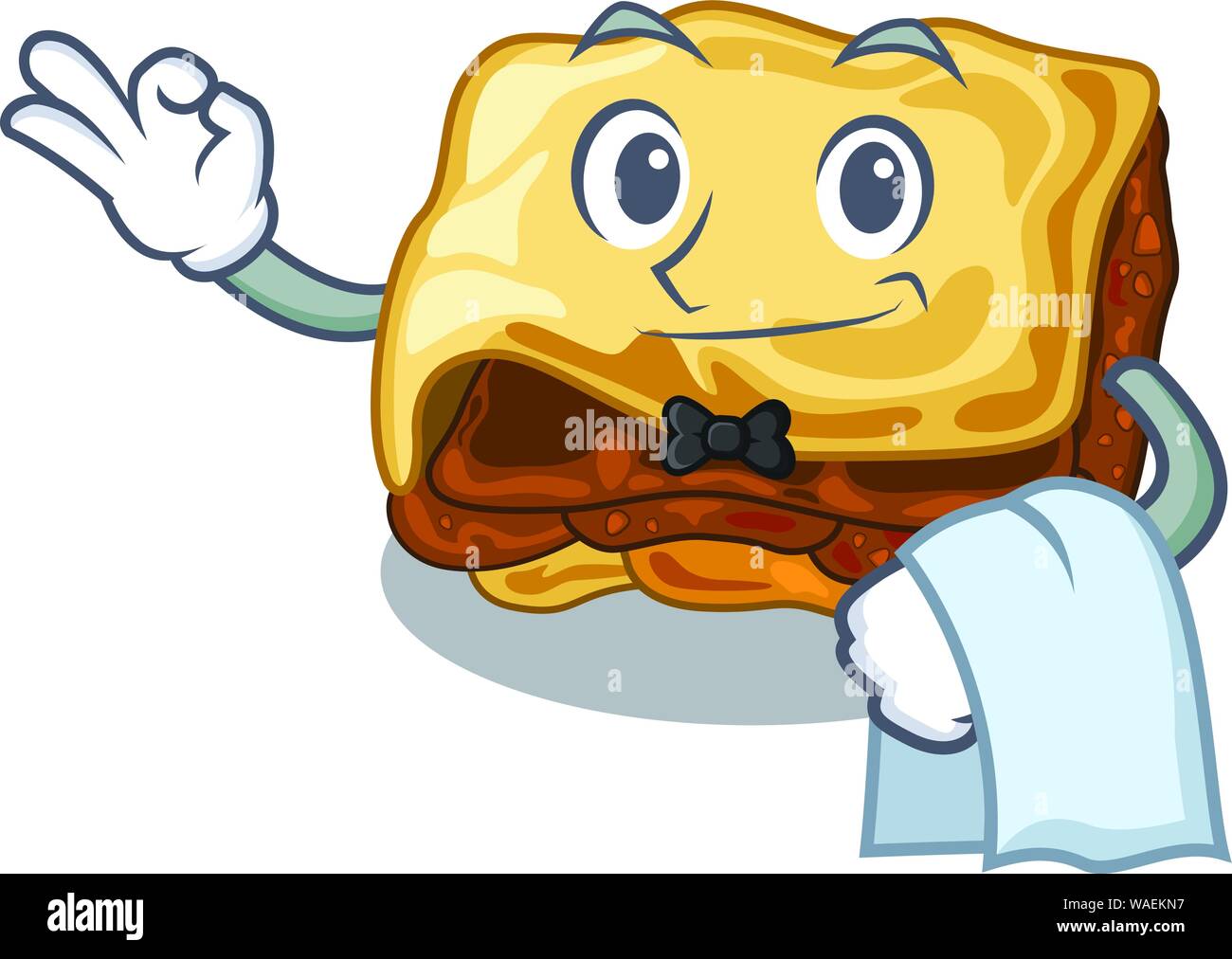 Moussaka with minced meat Stock Vector Images - Alamy