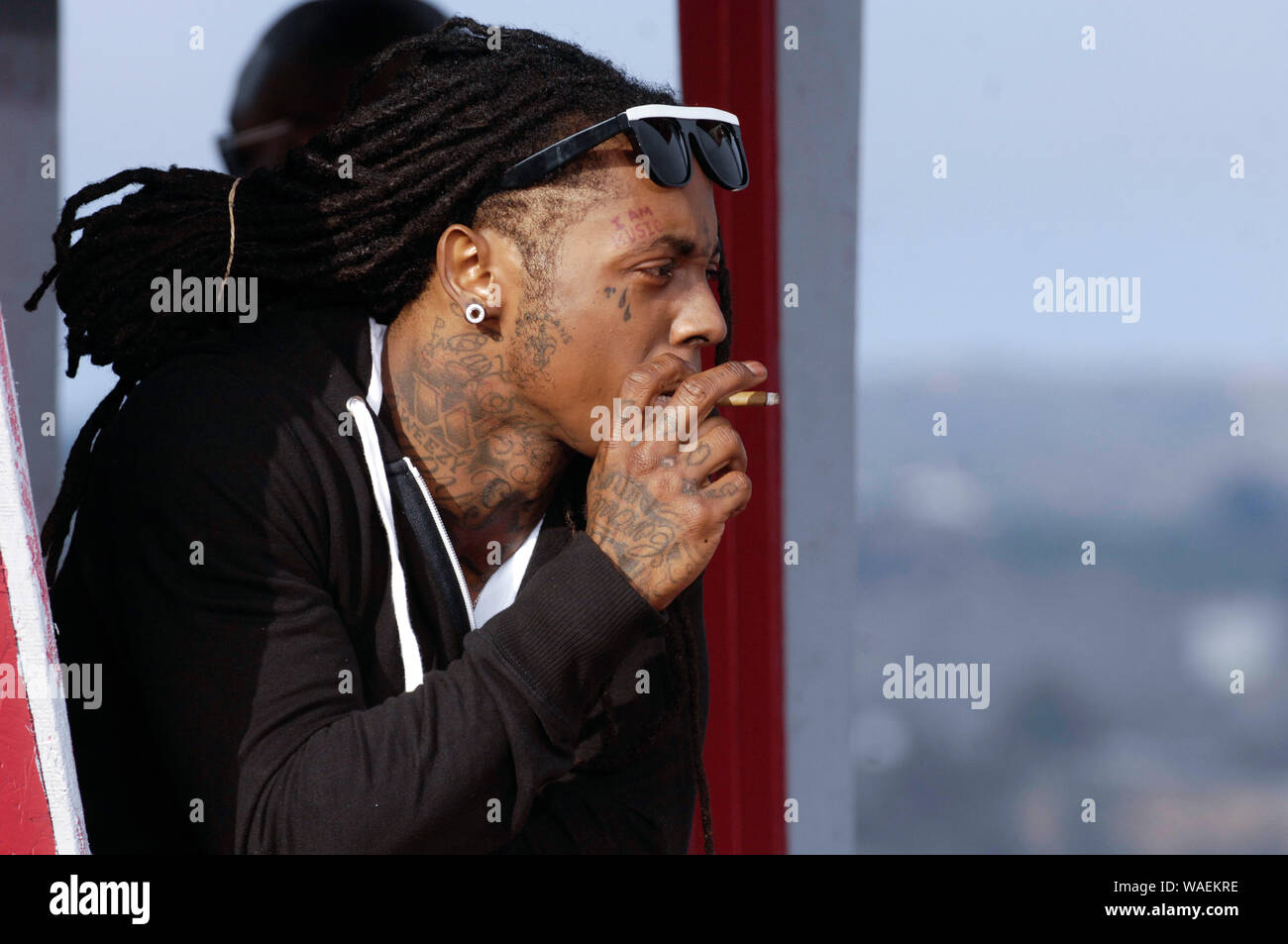 Rapper Lil Wayne on-set at the Mack 10 ft. Lil Wayne, and Rick Ross "So ...
