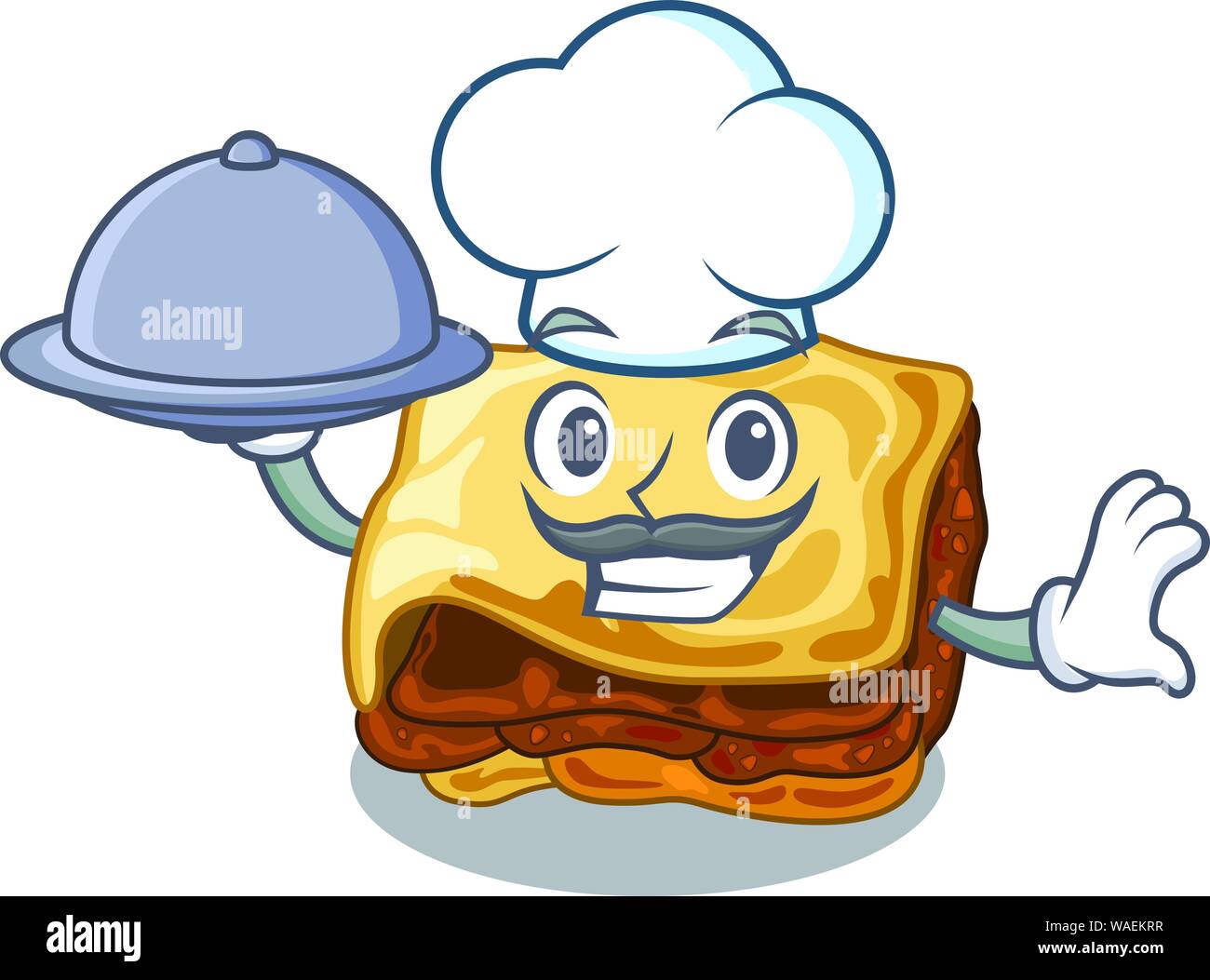 Moussaka with minced meat Stock Vector Images - Alamy