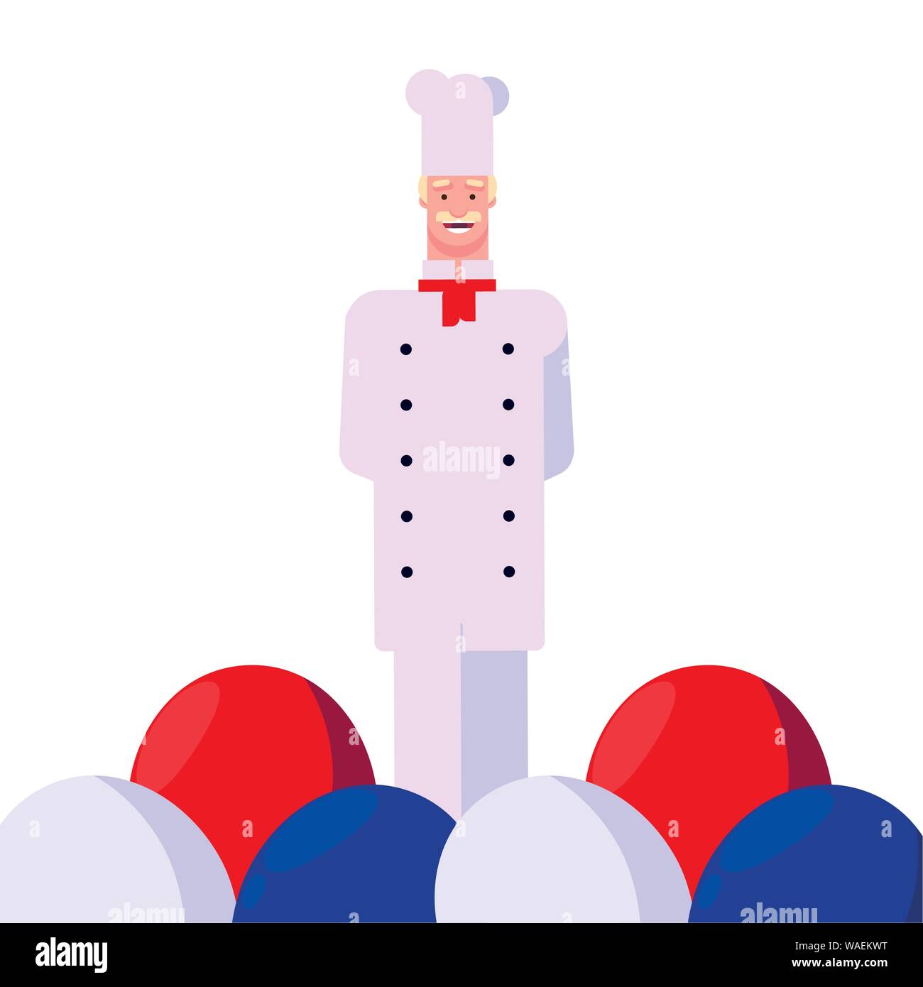 happy labor day - chef balloons decoration vector illustration Stock ...