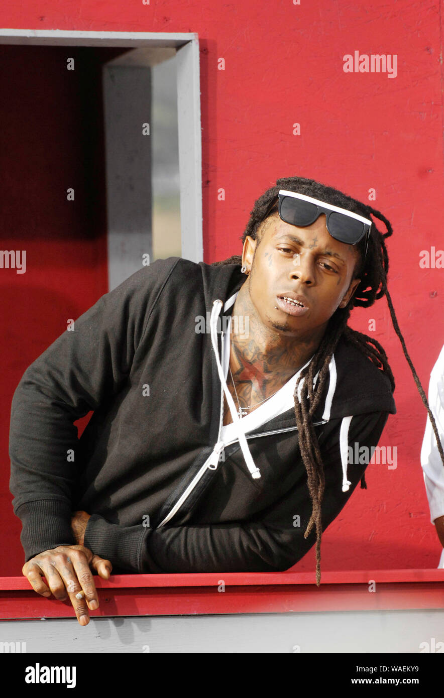 Rapper Lil Wayne on-set at the Mack 10 ft. Lil Wayne, and Rick Ross "So ...