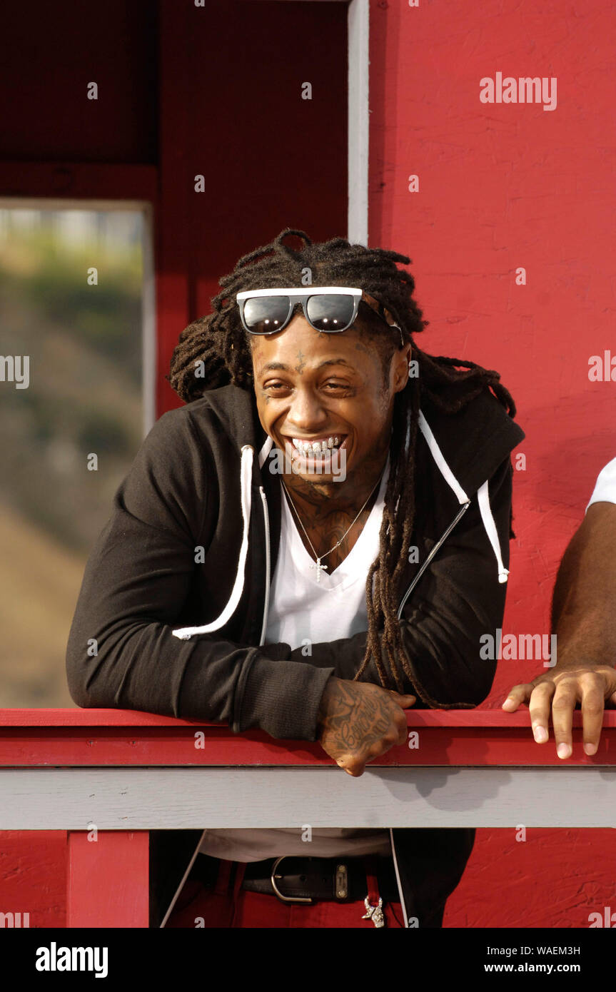 Rapper Lil Wayne on-set at the Mack 10 ft. Lil Wayne, and Rick Ross "So ...