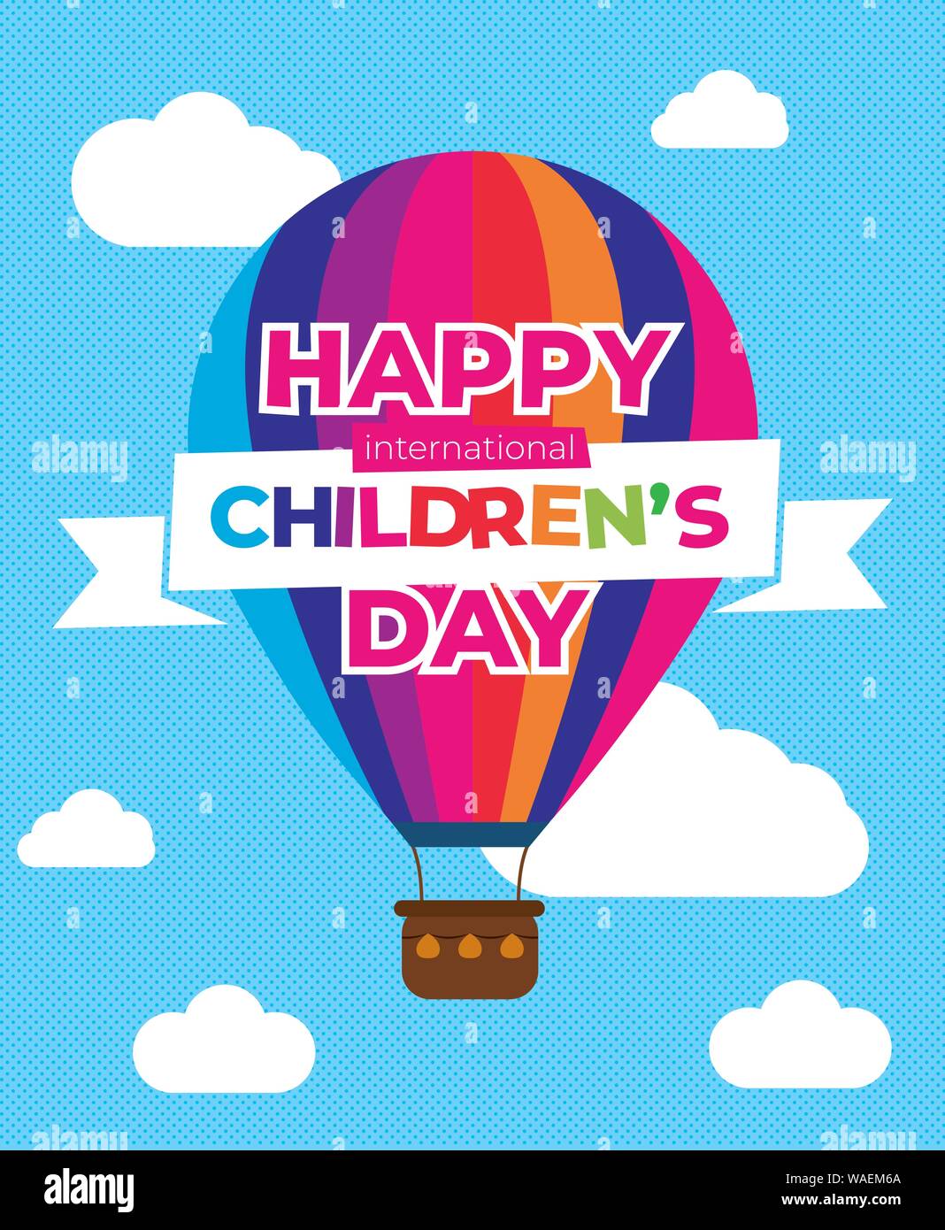 Happy international childrens day banner. Vector background Stock ...